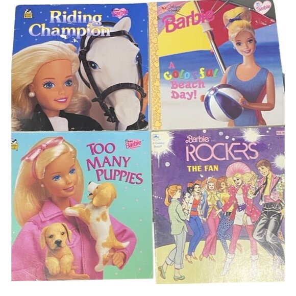 Toys | Barbie Golden Books Lot Puppy Horse Rockers Cartoon Story ...